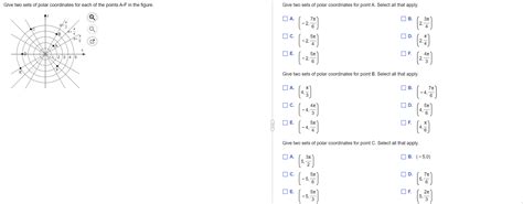 Solved Give Two Sets Of Polar Coordinates For Each Of The