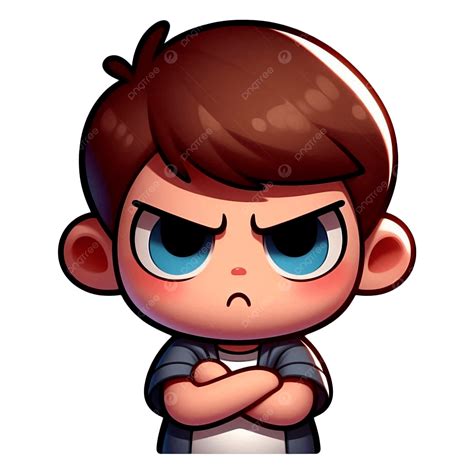 Ilustración De Niño Enojado Png Dibujos Personaje Chico Enfadado Png