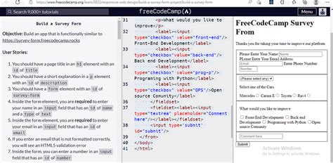 Learn Html And Css Survey Form Html Css The Freecodecamp Forum