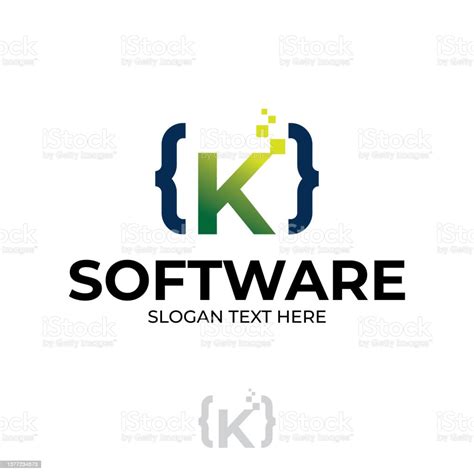 문자 K 디자인 픽셀 일러스트 디자인 컨셉으로 일러스트를 코딩하는 디지털 코드 기호 Brand Name Online
