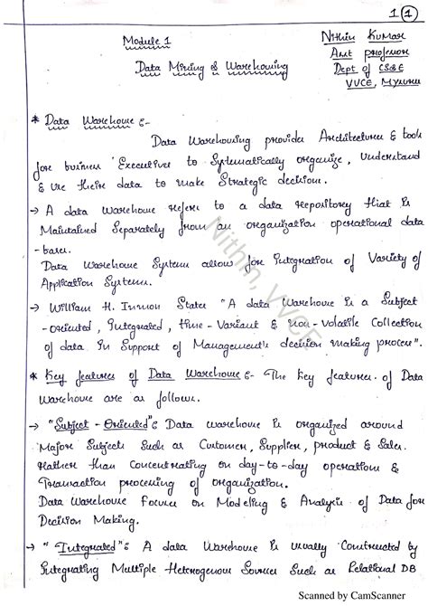 Vtu Data Mining 15CS651 Notes By Nithin VVCE Mysuru Data Mining Studocu