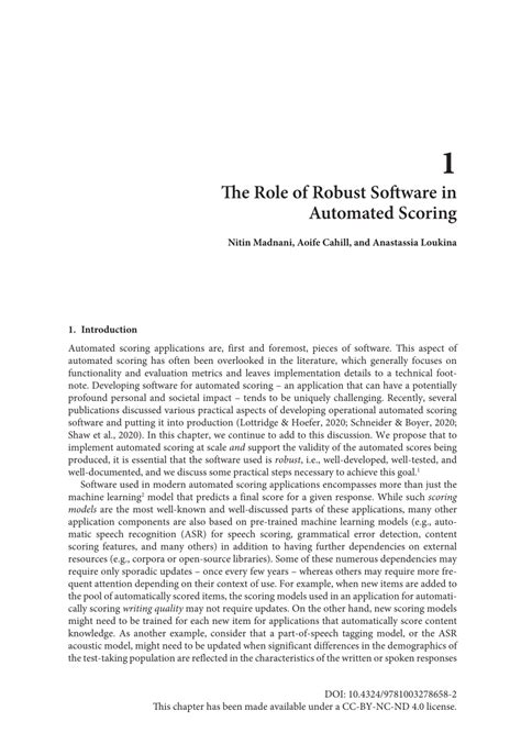 Pdf The Role Of Robust Software In Automated Scoring