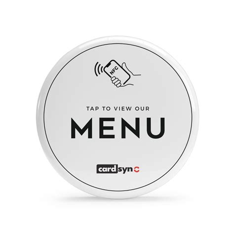 Nfc Menu Plate Contactless Nfc Menus Cardsync