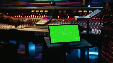 African American Tracking Engineer Works With Greenscreen Stock Footage