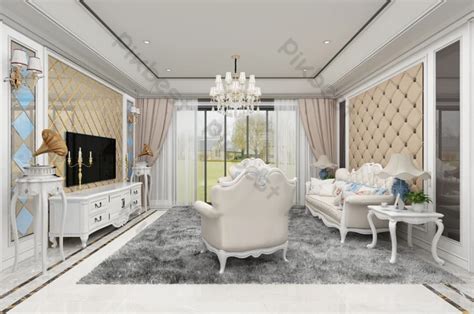 유럽식 거실 장식 렌더링 데코 And 3d 모델 Png Max 무료 다운로드 Pikbest