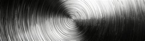 Abstract Metallic Circular Texture In Black And White With Gradient Light Perfect For