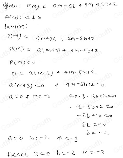 Solved 2° Calculate A And B So That The Polynomial P Defined By Pm