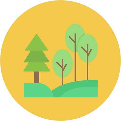Premium Vector Tree Landscape Vector Illustration Style