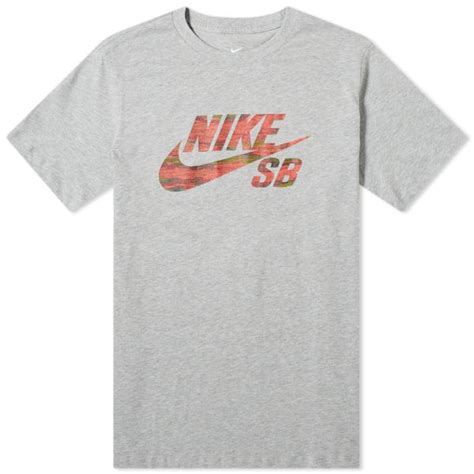 Nike SB Seasonal Logo Tee Dark Grey Heather END UK