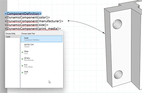 Tagging Or Labeling A Component With Attributes As Text Sketchup