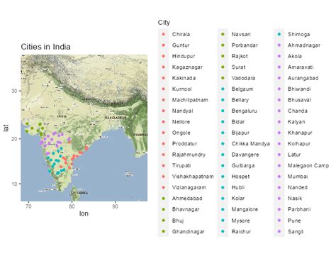 R Add Legend For Every Point On Ggmap Instead Of A Group Variable