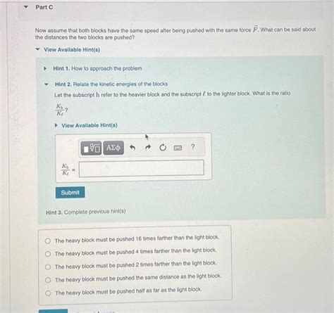 Solved Two Blocks Of Ice One Four Times As Heavy As The Chegg