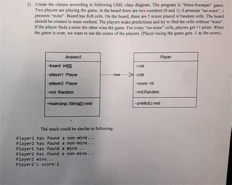 Solved Create The Classes According To Following UML Chegg