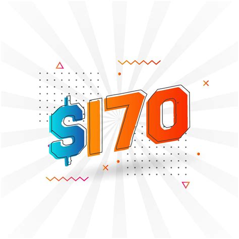 170 Dollar Currency Vector Text Symbol 170 Usd United States Dollar