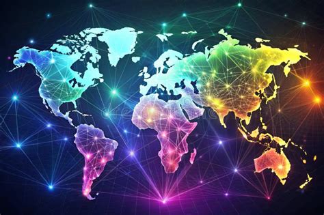 Interactive Global Network Visualization A 3d Wireframe World Map For