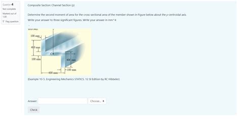 Solved Question Composite Section Rectangular Section Chegg