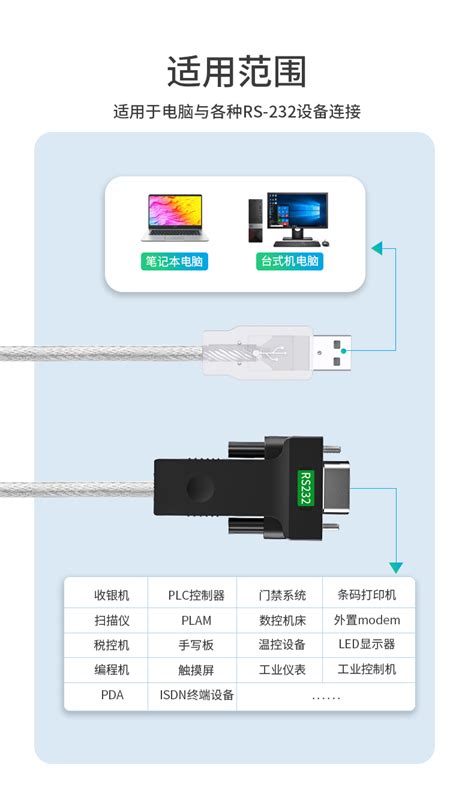 裕合联usb转rs232com九针9针usb转串口线数据线db9公对母模块通讯