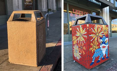 Play Oakland Mosaic Trash Cans Oakland Localwiki