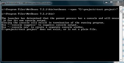Opening Netbeans PHP Projects From The Windows Command Line Notes To Myself