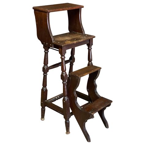 Victorian Walnut Library Step For Sale At 1stdibs