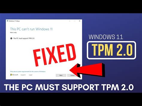 Windows Cant Run On This Pc Tpm Bypass Tpm Error