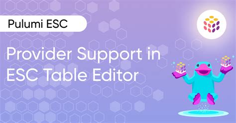 Pulumi Esc Table Editor Now Supports Dynamic Credential And Secret