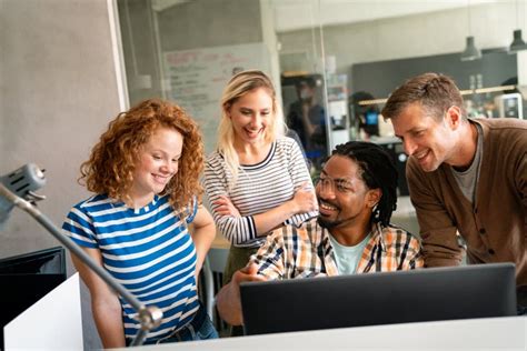 Software Engineers Working On Project And Programming In Company