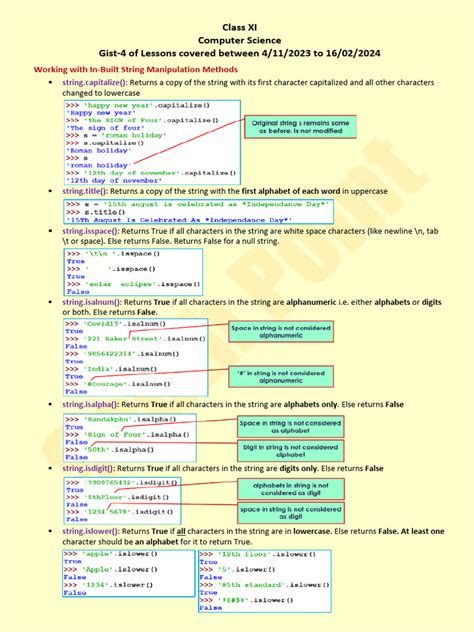 Xi Computer Science Gist 04 Pdf Computer Program Programming