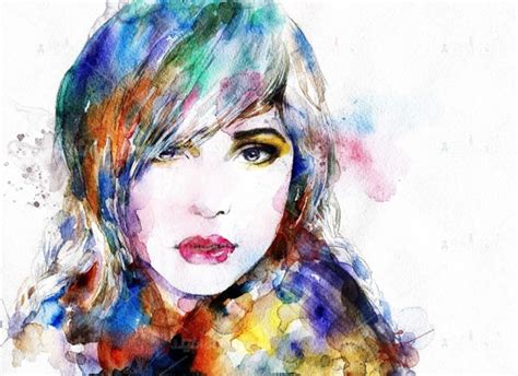 خرید و قیمت عکس با کیفیت دختر با موی رنگی و چتری گرافیکی ترب