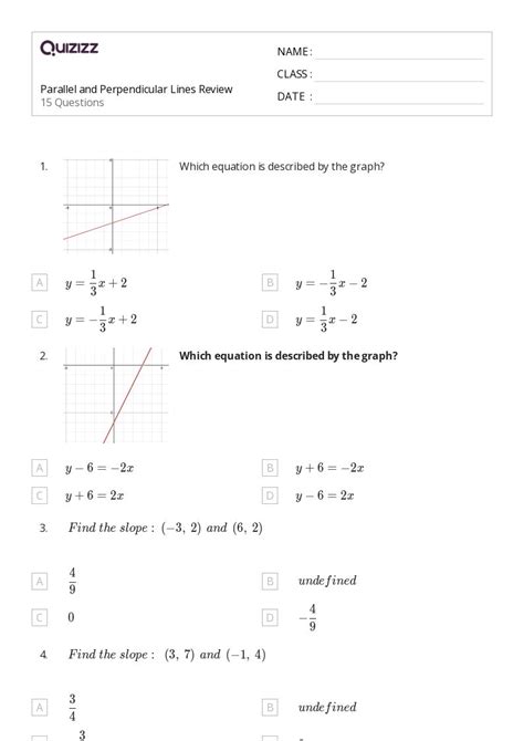 50 Parallel And Perpendicular Lines Worksheets For 8th Grade On