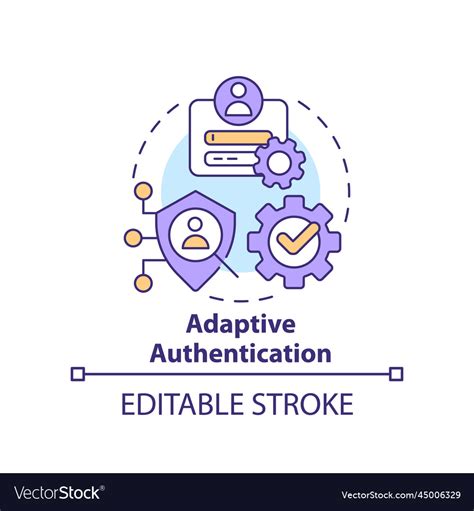 adaptive authentication concept icon royalty free vector
