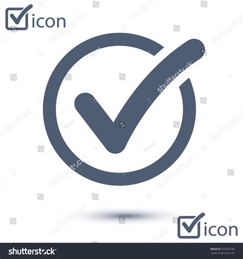 Check List Button Icon Check Mark Stock Vector Royalty Free