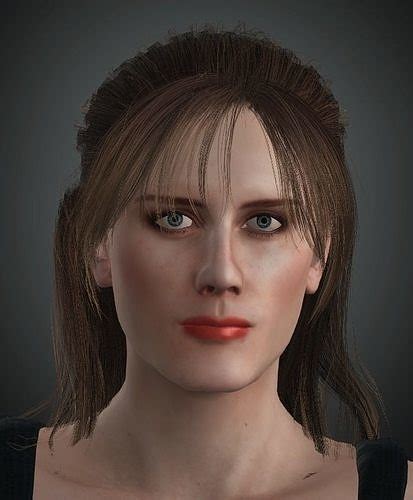 A Women Touching The Screen 3d Model Animated Cgtrader