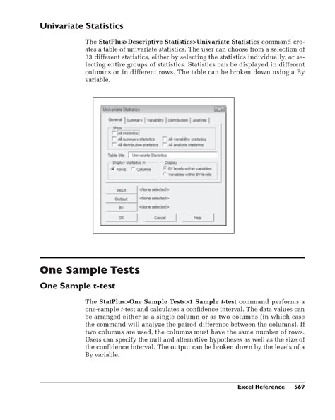Data Analysis With Microsoft Excel 81 Excel Reference 569