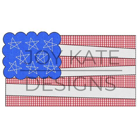 Mini Rectangle Blanket Stitch Name Patch Applique Design Joy Kate Designs