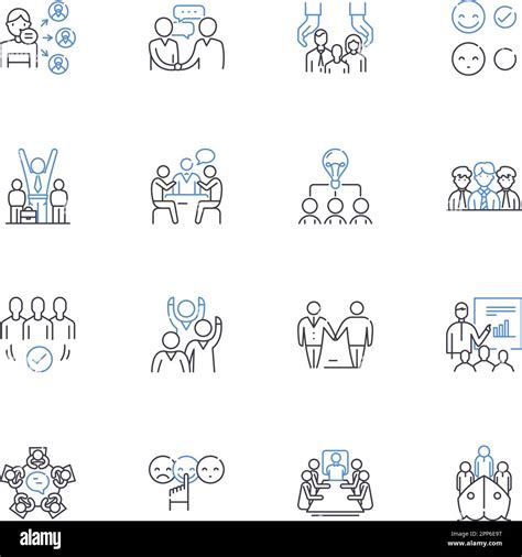 Correspondence Line Icons Collection Letter Mail Missive Note Email Telegram Memo Vector