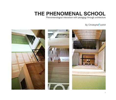 Architecture Masters Thesis The Phenomenal School Masters Thesis Phenomenology Thesis