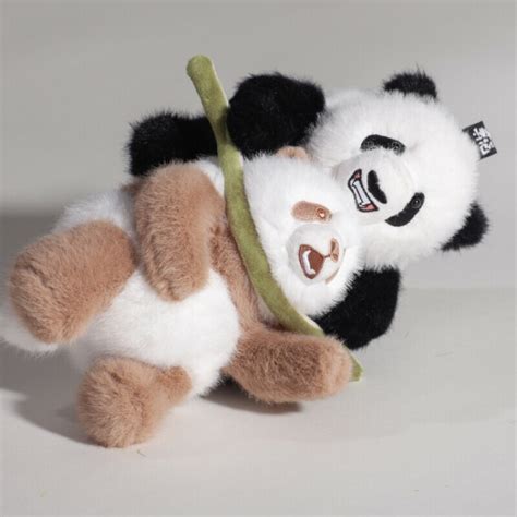 Meng Er Panda Plush Keychain 47 Realistic Bamboo Breaking Panda Toy