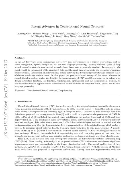 Recent Advances In Convolutional Neural Networks Deepai