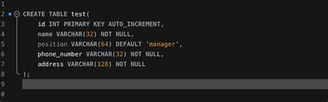 My Sql 테이블 생성하기