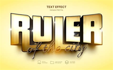 Premium Psd Ruler Text Effect