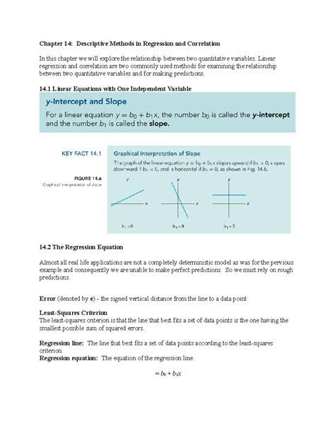 sta 270 chapter 14 notes descriptive methods in regression and