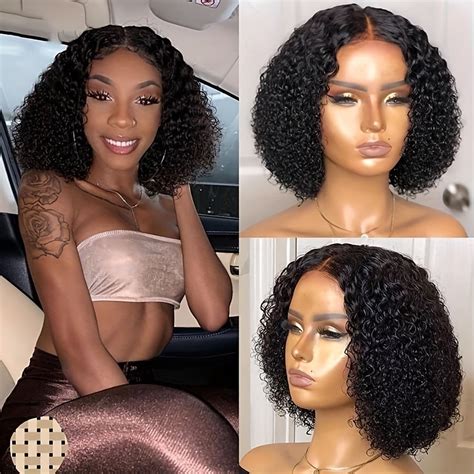Kinky Curly Wigs Brazilian Bob Lace Front Wig Human Hair Wig Wig And