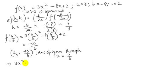 ⏩solved A Graph Each Quadratic Function By Determining Whether Its… Numerade