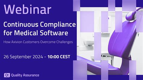 Webinar Continuous Compliance For Medical Software