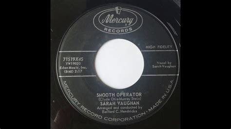 Sarah Vaughan Smooth Operator Mercury Youtube