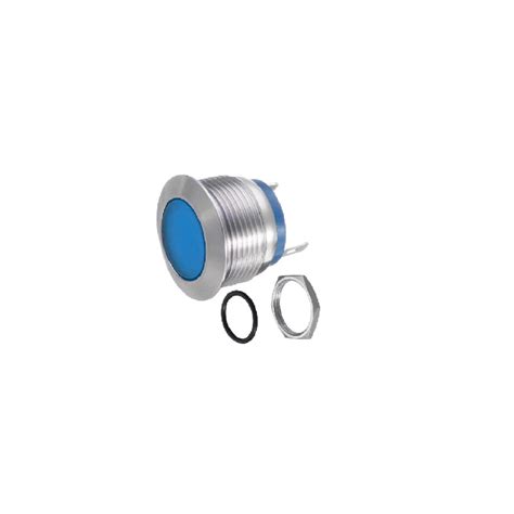 Blue 3 9V 22mm LED Metal Indicator Light