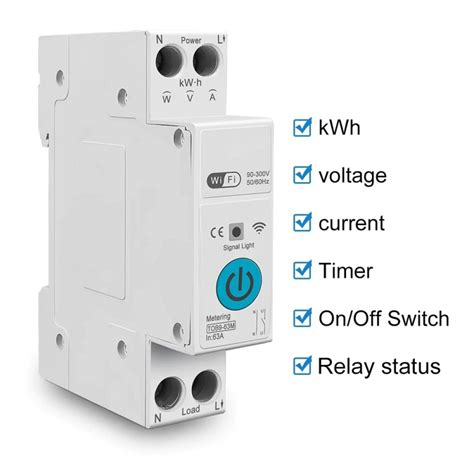 Wifi Smart Circuit Breaker Type Timer 63a With Power Kwh Monitoring Tuya Smart App Geyser