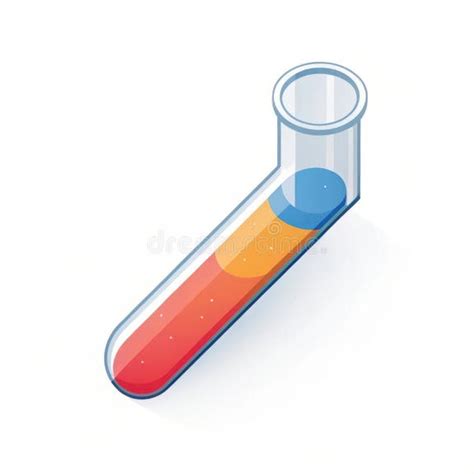 Illustration Of A Test Tube With Colorful Liquid Layers Representing