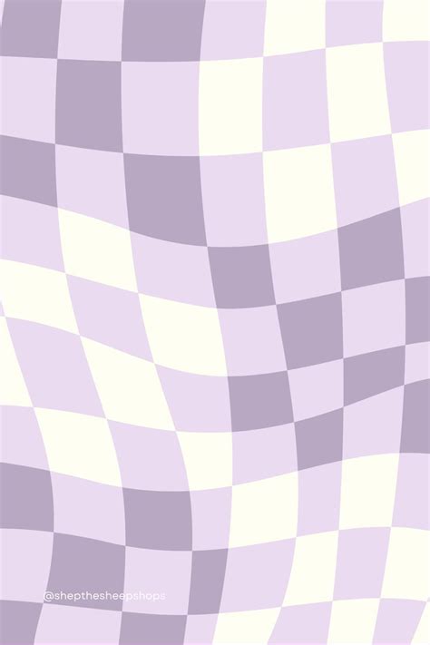 Pastel Distorted Checkerboard Pattern Aesthetic Background